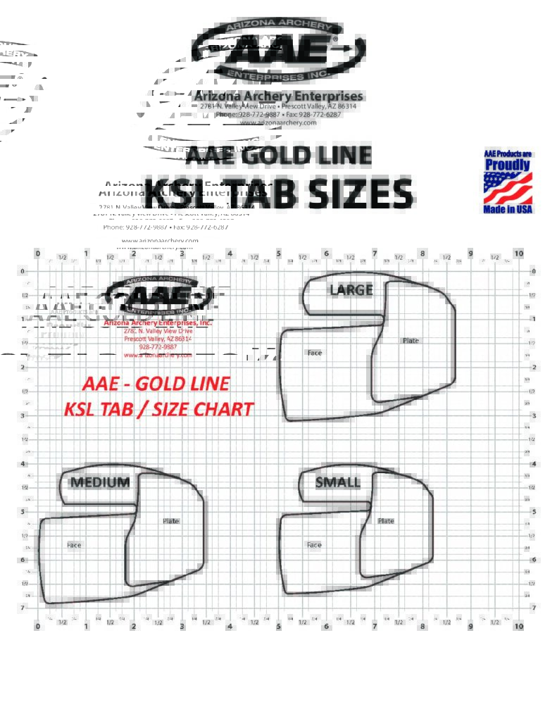 AAE KSL Gold Tab – SuperLeather – Brass – High Altitude Archery